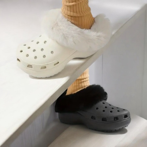 Shoes | Cozy Crocs Faux Fur Inserts Size 78 Womens Brand New | Poshmark